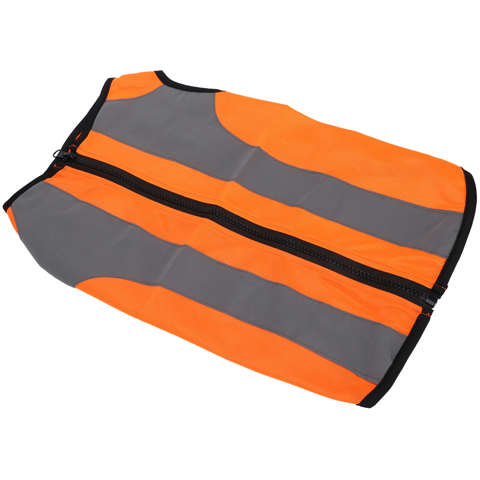 Одежда для безопасности домашних животных в ночное время, светящаяся куртка, легкий светоотражающий жилет на молнии для собак, флуоресцентный оранжевый цвет L