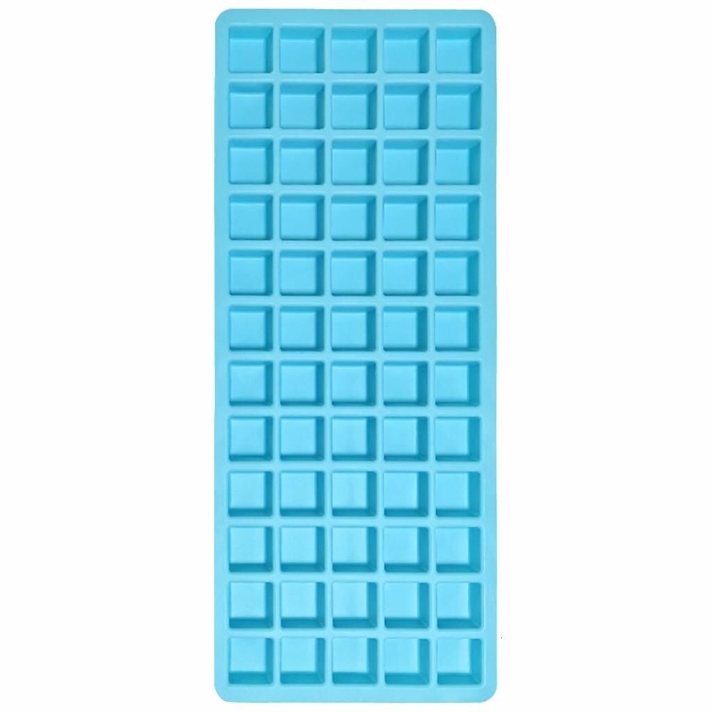 Большая силиконовая форма для льда 60 ячеек, штабелируемая для кухни, Синий