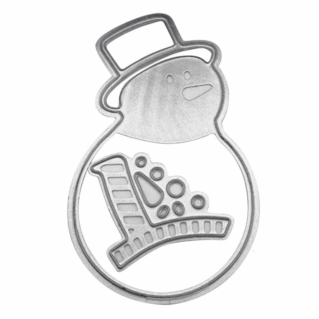 Металлические высечки снеговика для декоративного тиснения