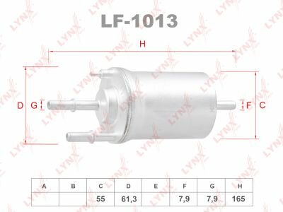 LYNXauto Фильтр топливный шкода суперб 2 эстейт / SKODA SUPERB II Estate 2009-2015, фольцваген поло 4 / VOLKSWAGEN POLO IV Saloon 2002-2012 LF1013