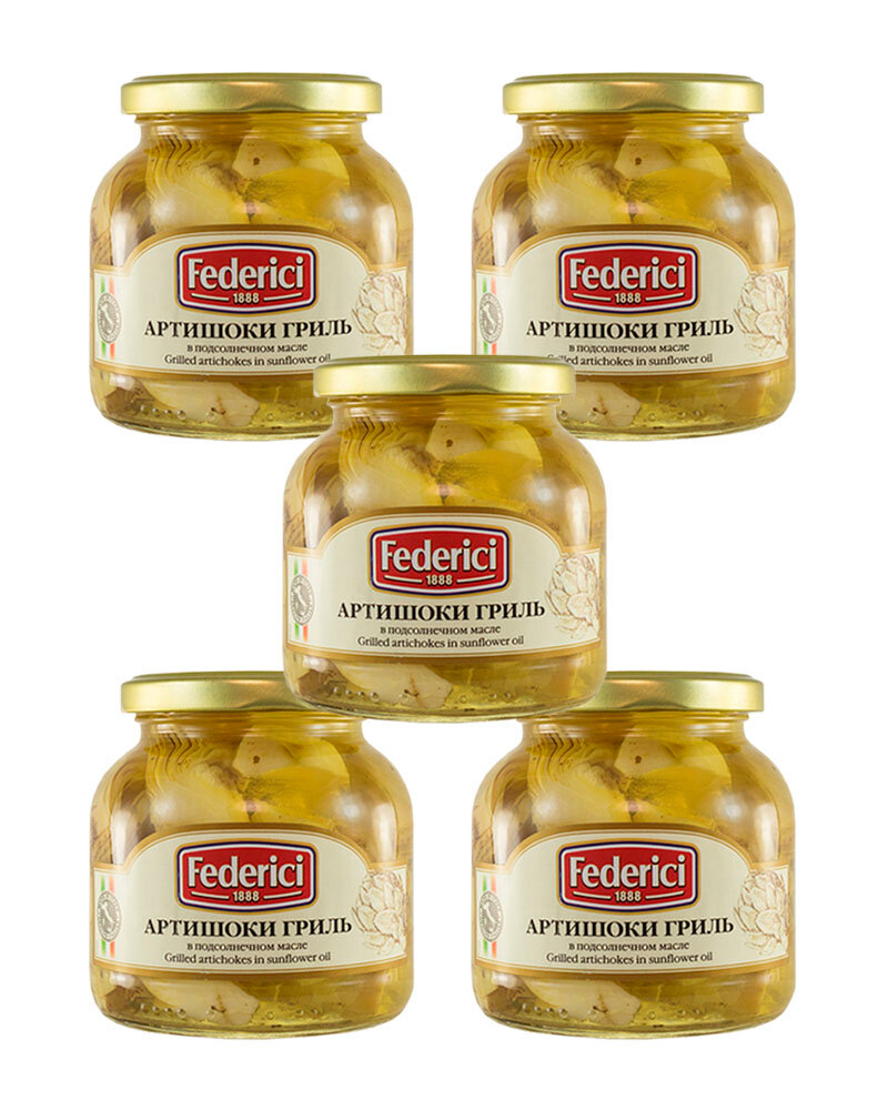 Артишоки гриль в Подсолнечном Масле Federici 280 гр. - 5 шт
