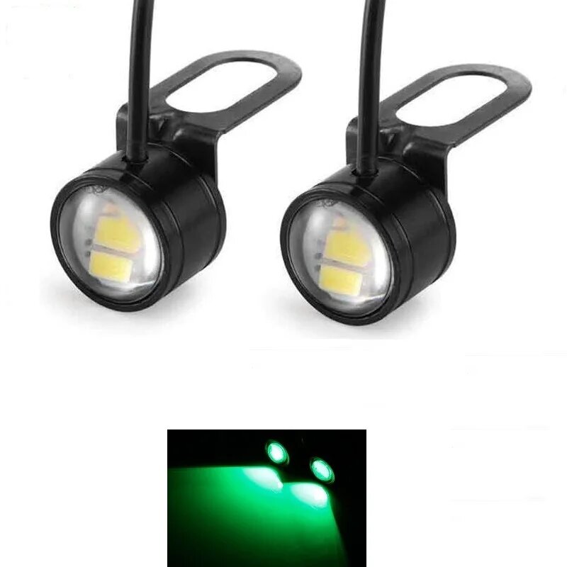 2 шт, мотоциклетные стробоскопические лампы «Орлиный глаз» green color, not strobe type