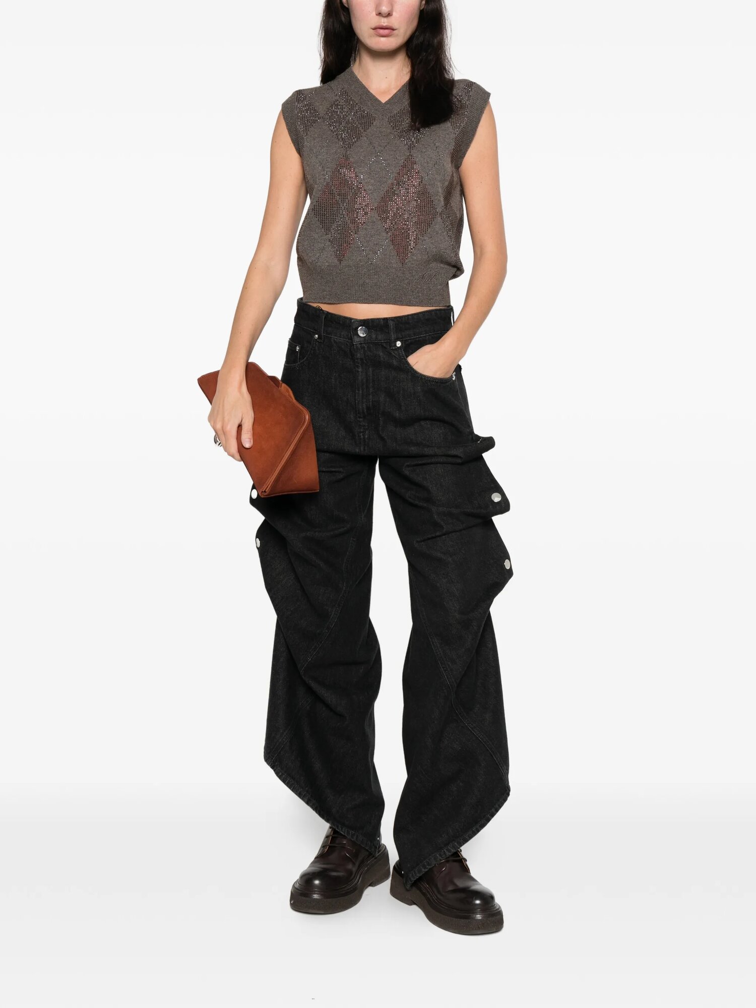 Топ Alexander Wang, размер S, коричневый — фото 1