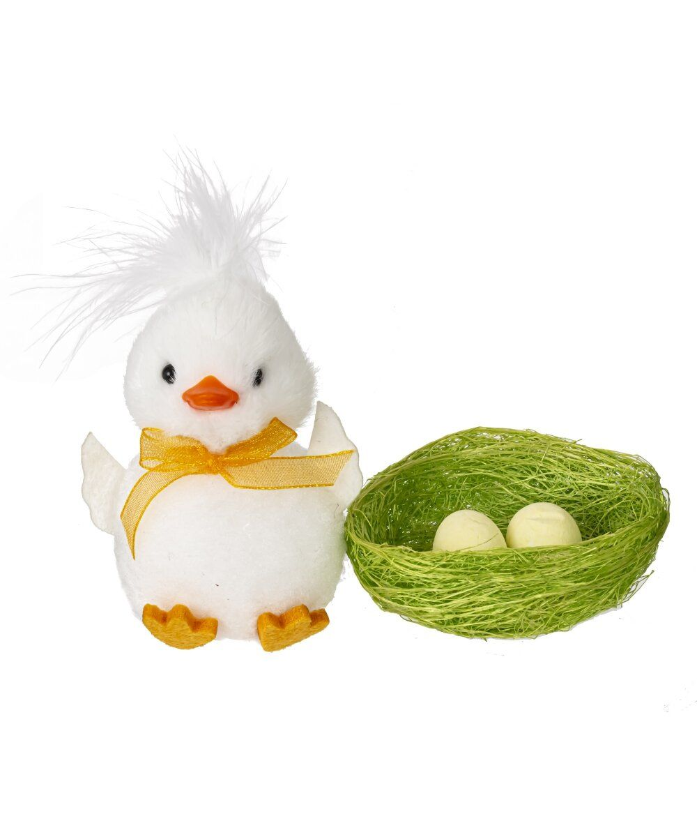 Фигурка декоративная "Цыпленок с гнездом", L10 W4 H8,5 см