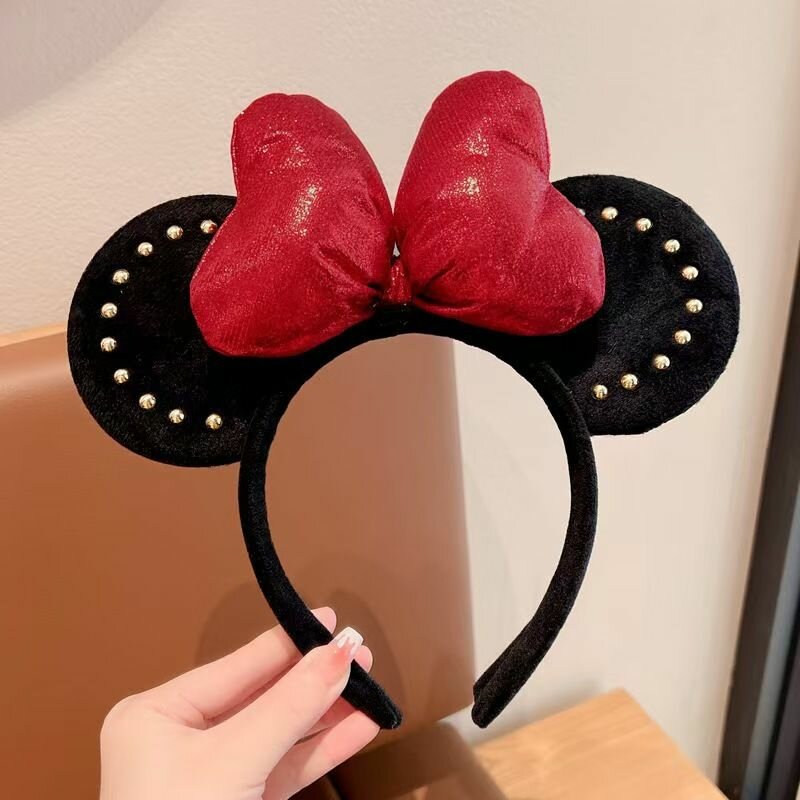 Ободок Микки Маус с бантом милый женский игривый аксессуар для тематической вечеринки