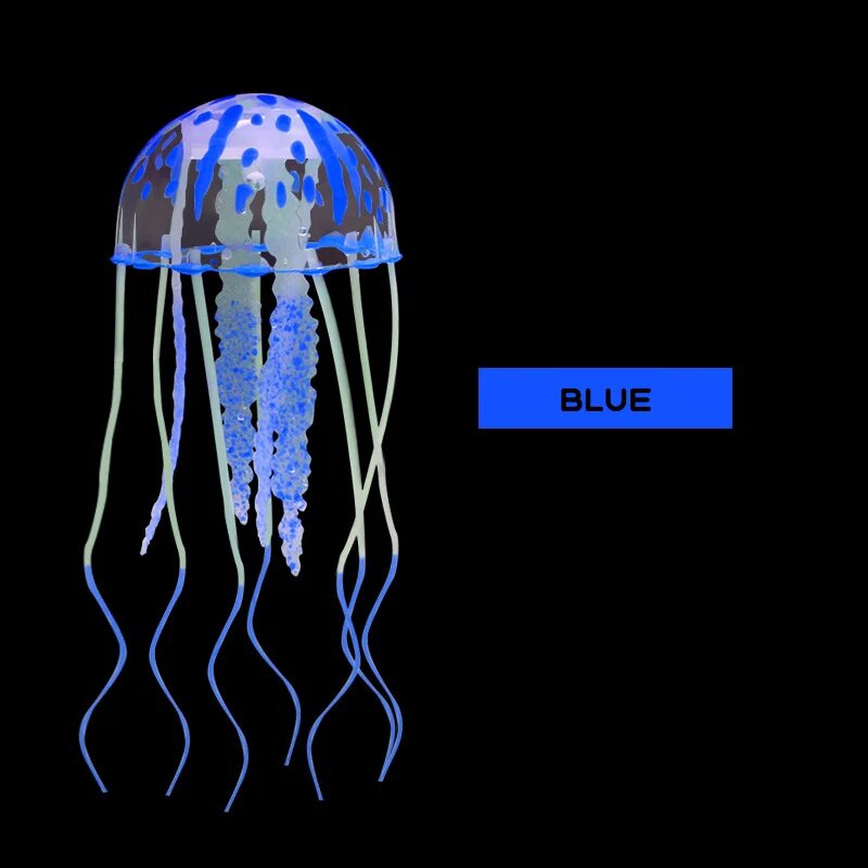 Светящаяся искусственная медуза для аквариума Синий, Blue