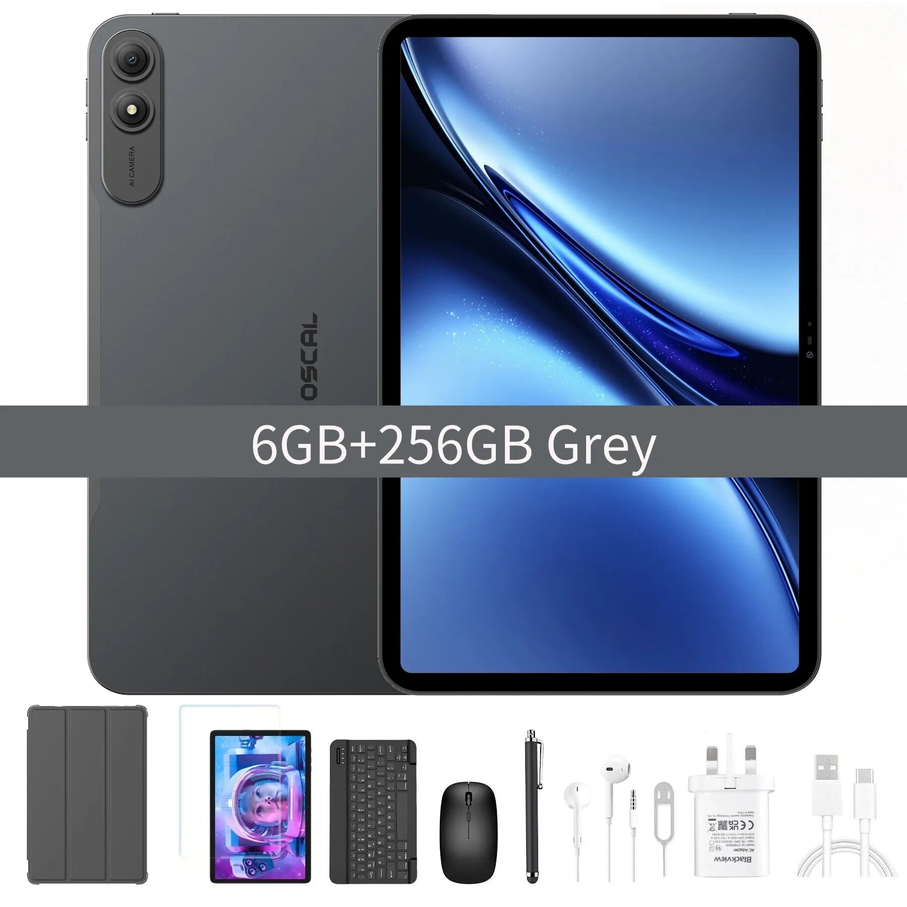 Планшет Blackview, 13.4", 6/256ГБ, Wi-Fi+4G, Android