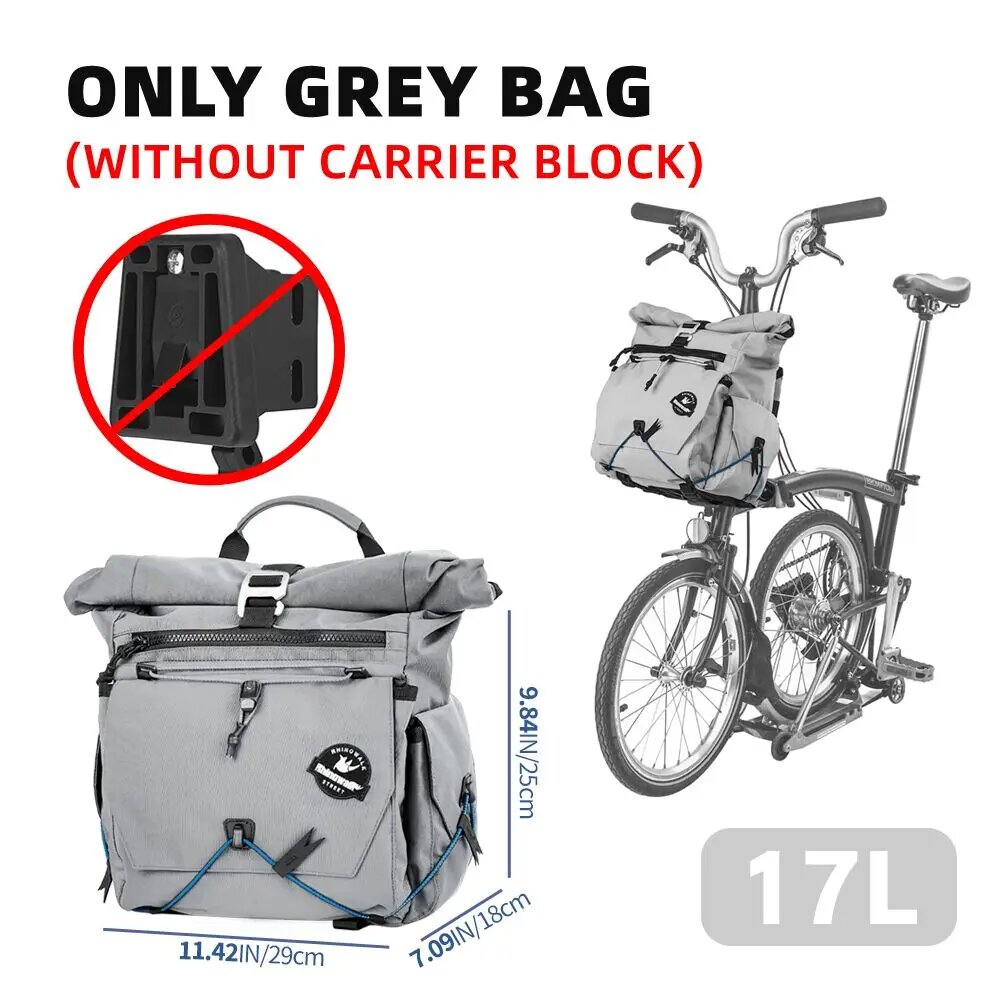 Rhinowalk сумки на руль для велосипеда Серый, 17L-Grey