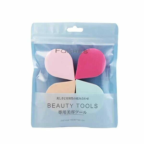 Farres cosmetics Набор спонжей для макияжа Капля, 4 шт