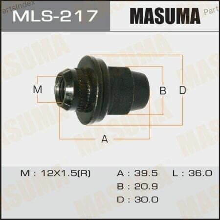 Гайка колесная закрытая M12x1.5 Toyota Hi, MASUMA MLS217