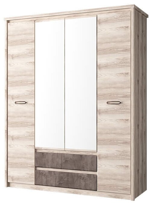 Шкаф 4-створчатый Anrex Джаз / Jazz 4DG2S Z, 166.6х59х210 см