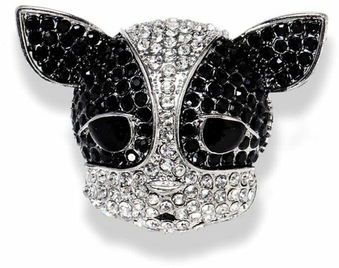 Брошь, стразы