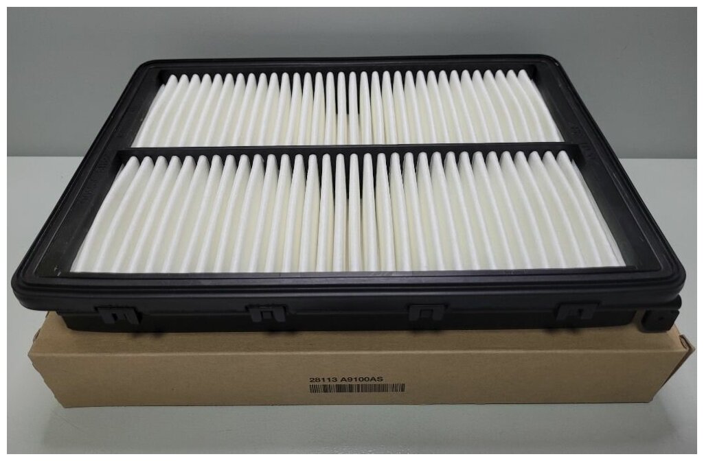 Фильтр воздушный двигателя для Киа Соренто Прайм 2014-2020, Хендай Санта Фе 2018-2020, Полисад 2019- / арт. 28113A9100 / бренд MOBIS