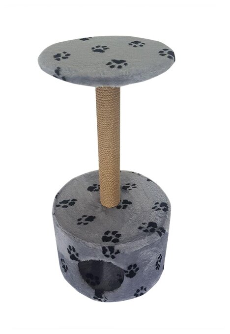 Домик Круглый Пушок мех светло-серый с лапками (1 шт)