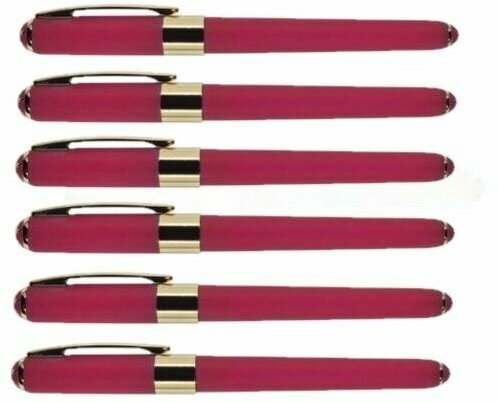 Набор 6 штук - Ручка шариковая BRUNO VISCONTI Monaco, пурпурный корпус, узел 0,5 мм, линия 0,3 мм, синяя, 20-0125/22