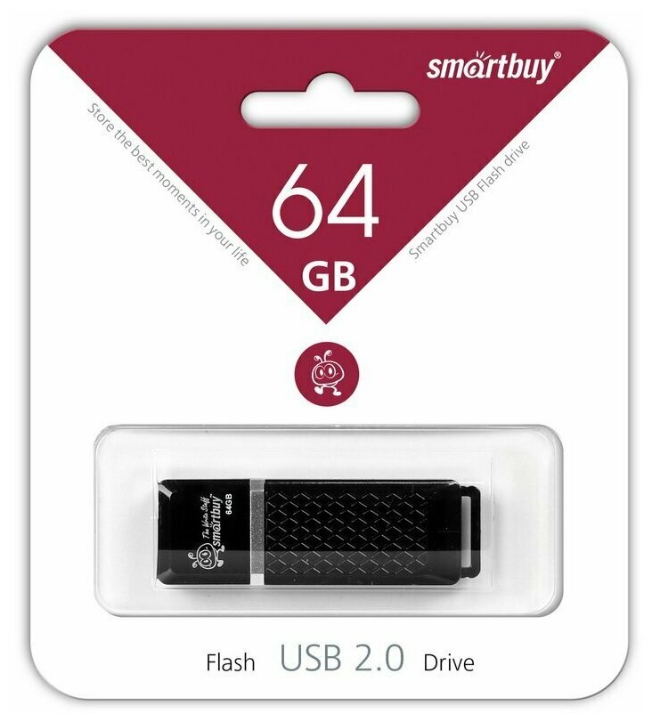 Флешка 64Gb SmartBuy Quartz Black