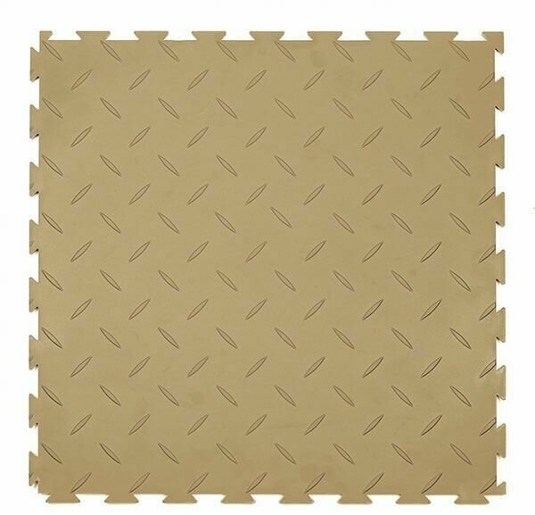 Модульное напольное ПВХ-покрытие Sensor Rice 7x500x500 мм, 10 м2 (40шт), бежевый