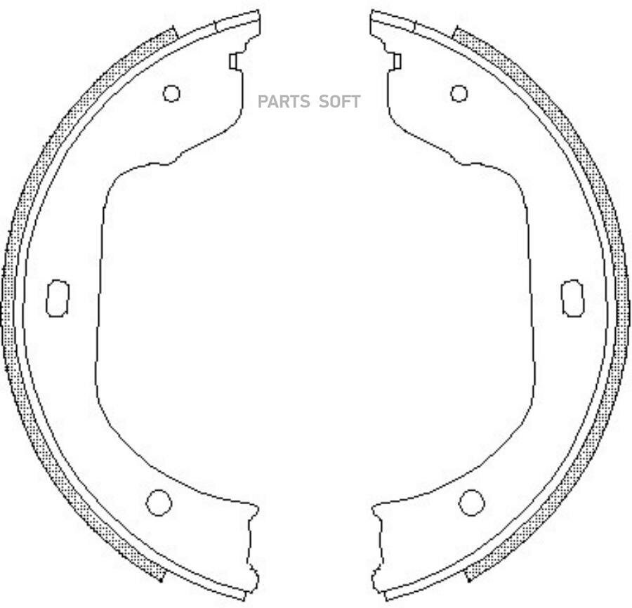 REMSA 4740 00 Колодки барабанные ручника\ BMW E60/E65/E66/E83/E53, VW Toureg/T5 00