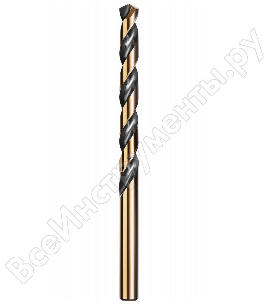 Сверло по металлу COBALT HSS-Co 8% сталь М42 Kraftool 8x117, спиральное лезвие, цилиндрический хвостовик, для металла