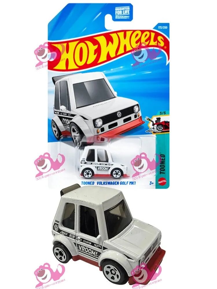 Машинка Mattel Hot Wheels 1:64 Basic Car 2026H C4982 Tooned Volkswagen Golf Mk1