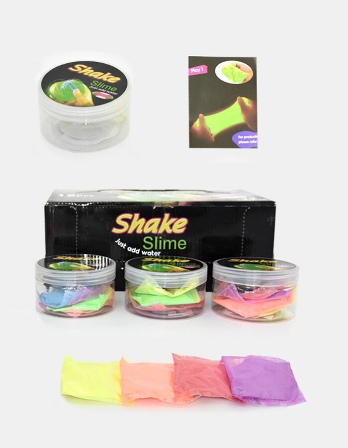 Набор 3 шт для творчества "Сделай слайм", лизун своими руками, в банке