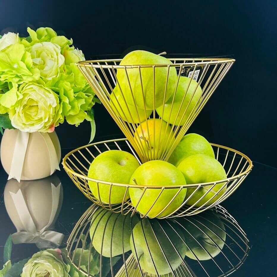 Двухъярусная фруктовница/конфетница 30см 1 шт.