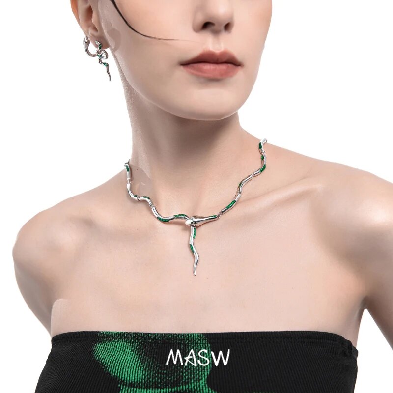Колье MASW, изумрудный — фото 1