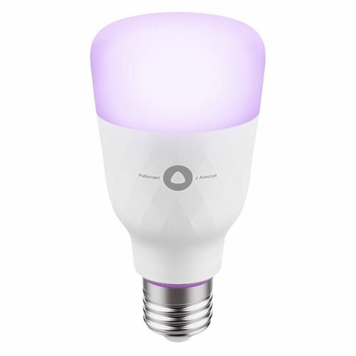 Умная лампа яндекс YNDX-00018 цветная E27 RGB 8Вт 900lm Wi-Fi (1шт)