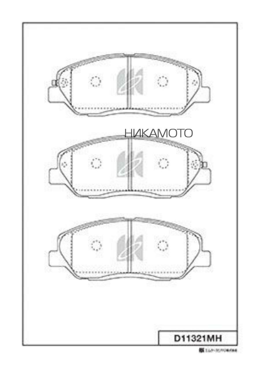 KASHIYAMA D11321MH Колодки тормозные диск. с антискрипн. пласт. D11321MH