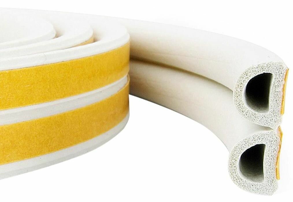 Уплотнитель тип D белый (пог. м.)