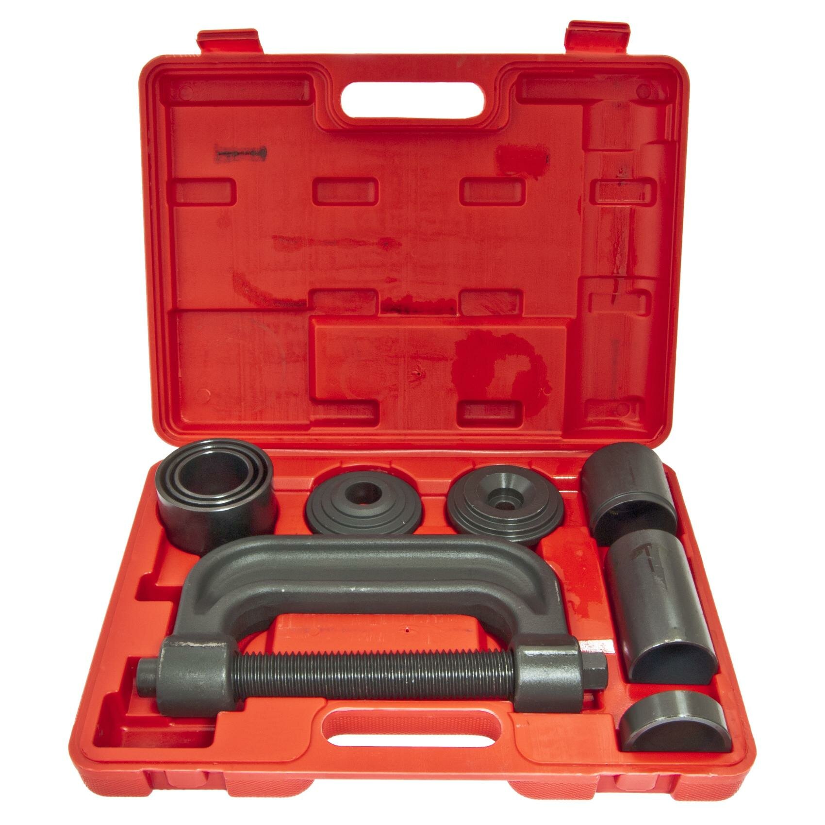 Съемник сайлентблоков и подшипников с набором оправок 9пр. Эврика