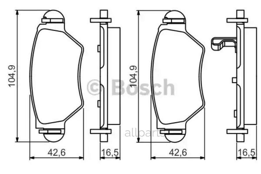 BOSCH 0986495250 0 986 495 250 колодки дисковые задние!\ Opel Astra 1.2i-2.0Di 98-01/Zafira 1.8i/2.0Di 99-00