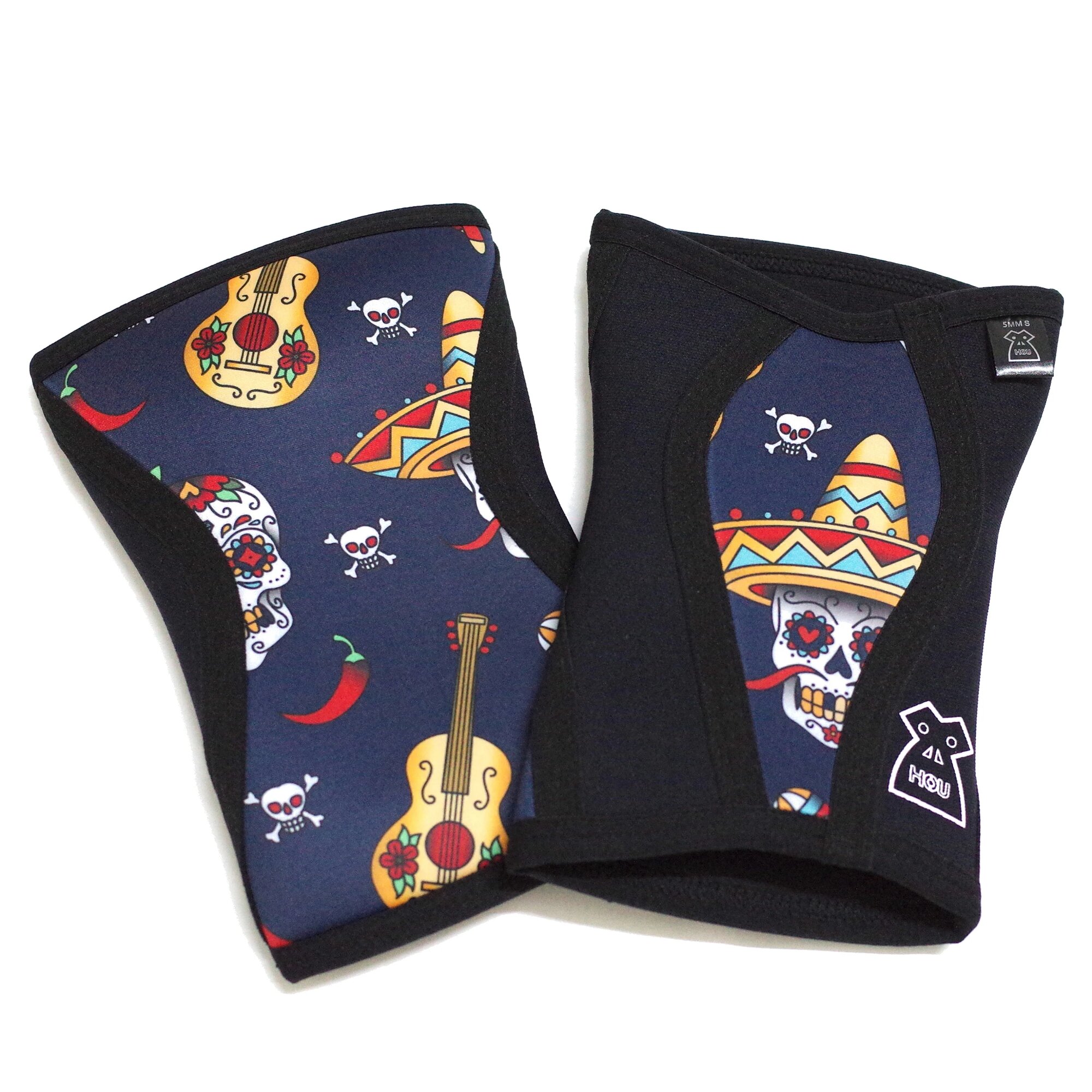 HOU Неопрен наколенники с черепом 5 мм S