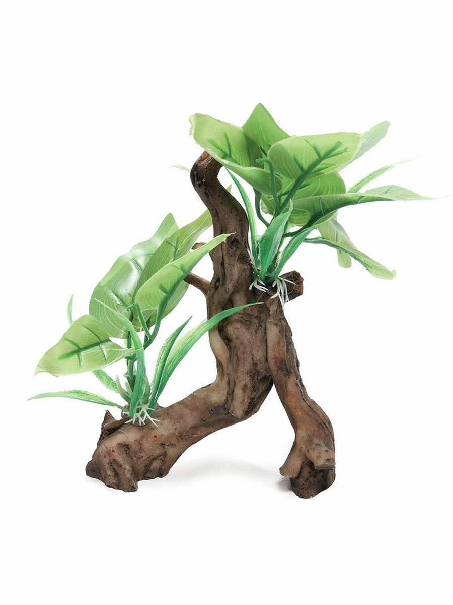 Коряга с растениями Laguna, 105*85*145мм