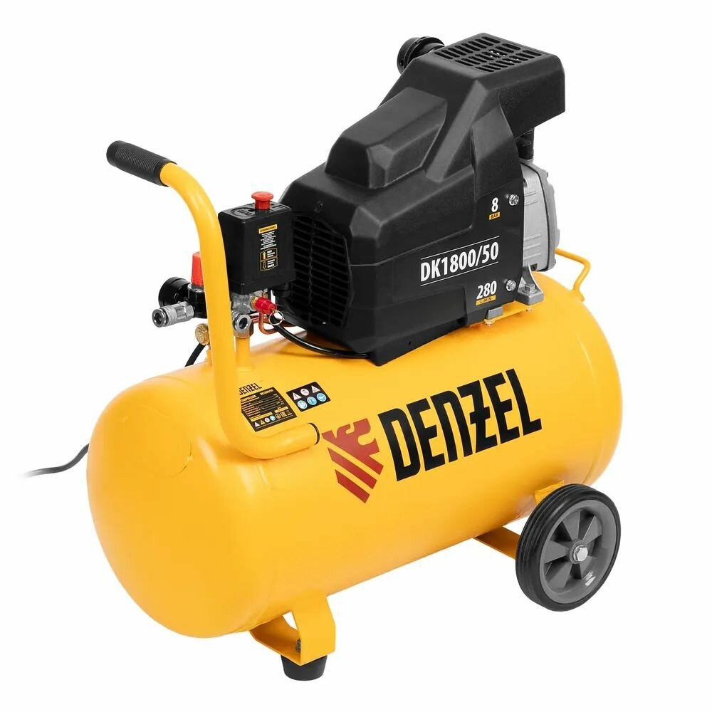Компрессор воздушный DK1800/50, Х-PRO 1.8 кВт, 280л/мин, 50л Denzel 58068