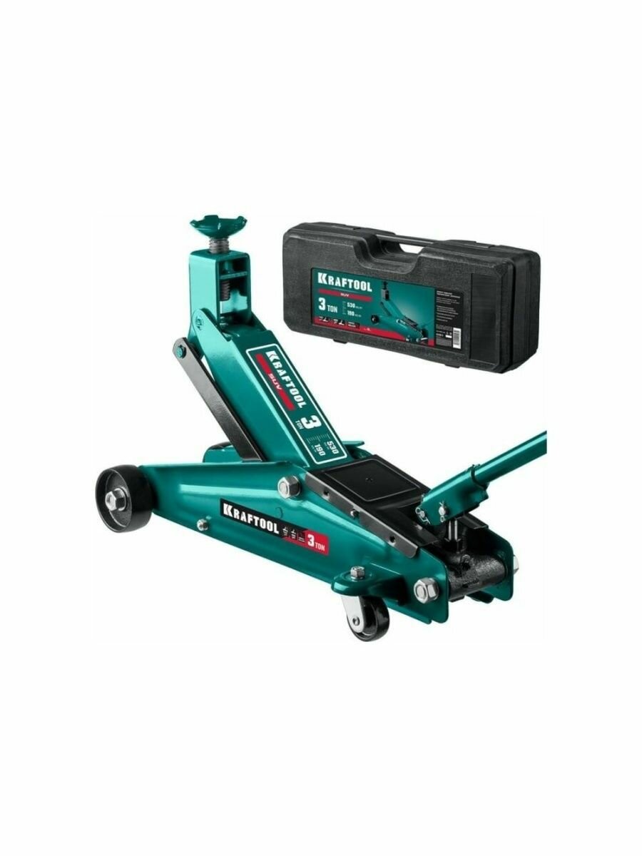 Подкатной домкрат с высоким подъемом KRAFTOOL 43458-3-K