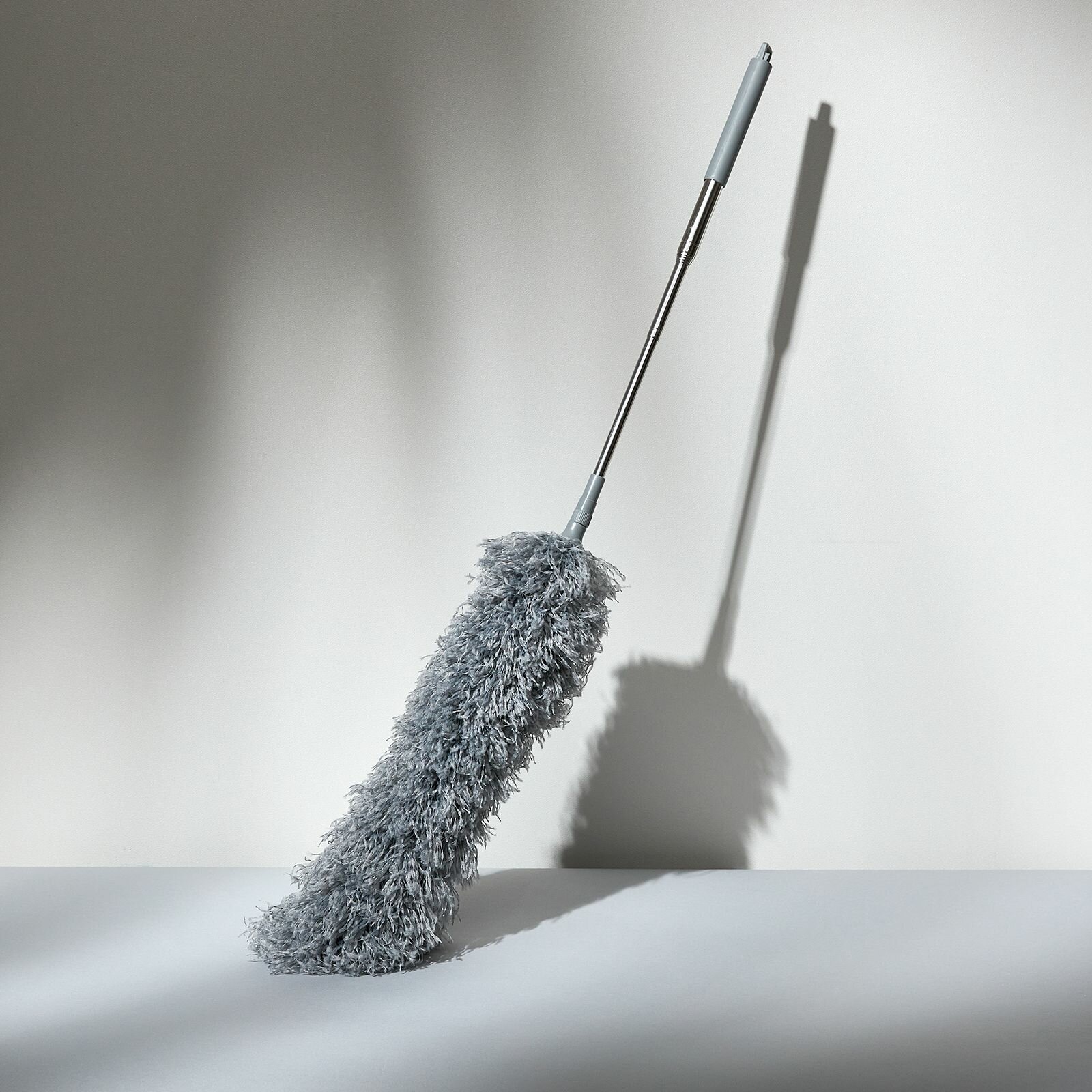 Метелка "Paringianu" 5х5х60 (135) см, цв. серый, полипропилен/металл/полиэстер, телескопическая, сгибающаяся