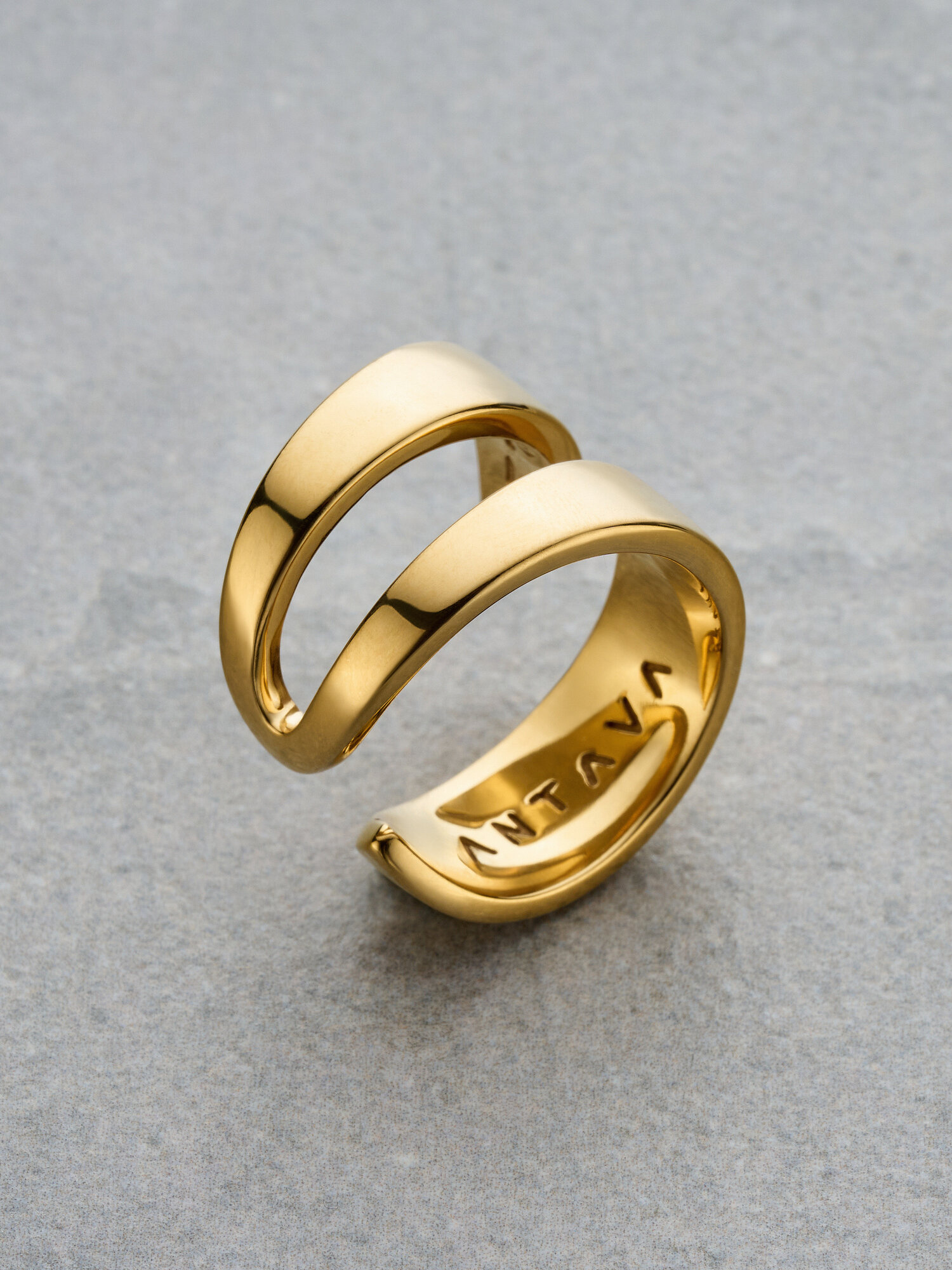 Кольцо обручальное, серебро, 925 проба, золочение