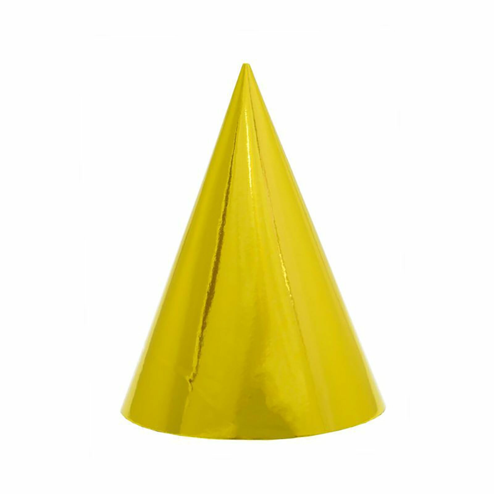 Колпаки фольгированные Золото, 16 см, 6 шт. / Веселый праздник