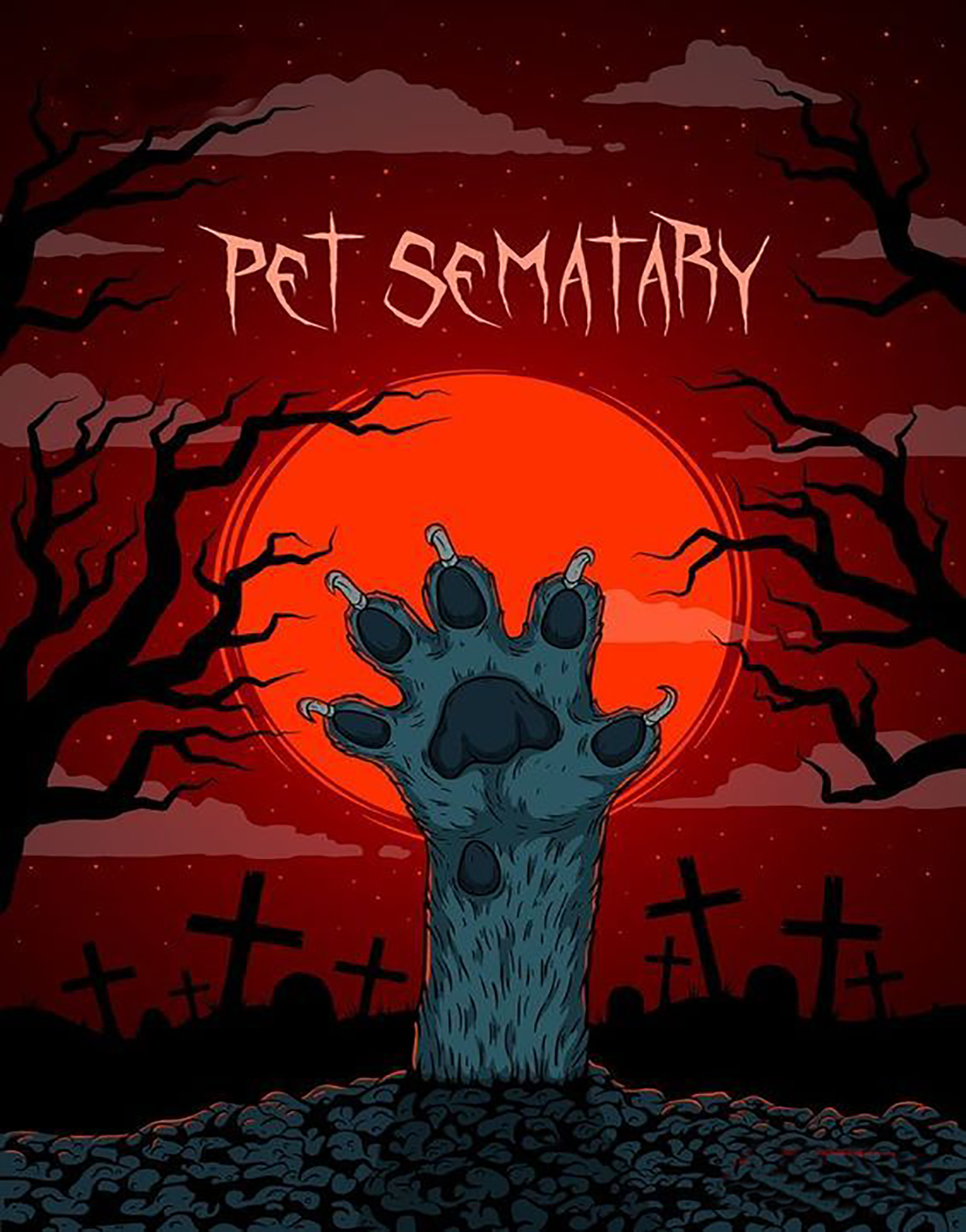 Картина по номерам "Кладбище домашних животных" 40х50 см, хлопковый холст на подрамнике, акрил, Hobby Home