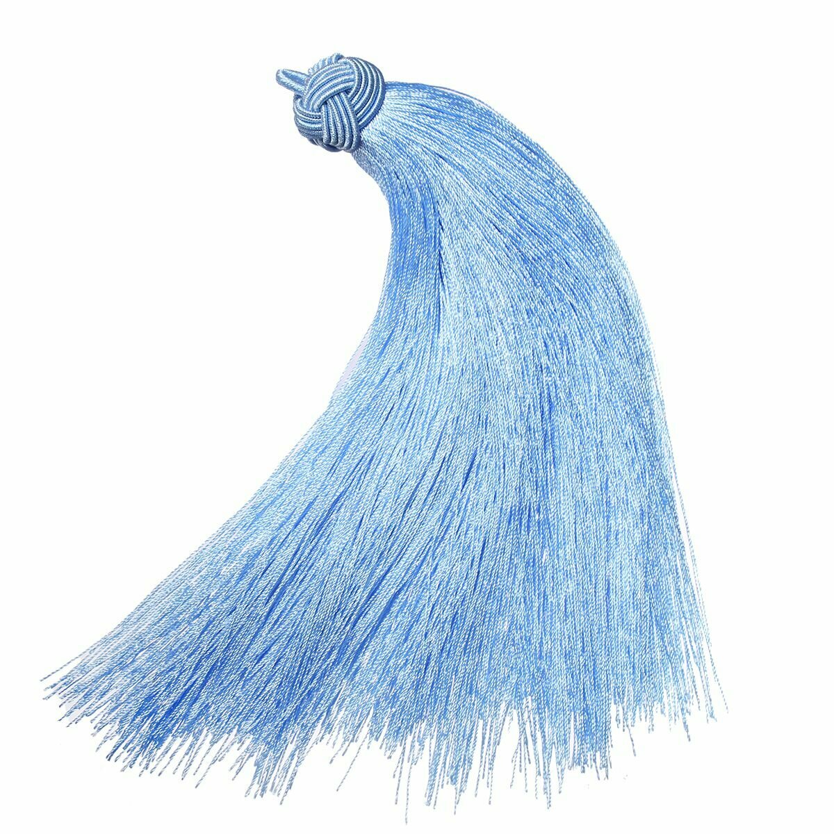 Кисточка декоративная, 160х17мм, с фигурной головкой, нейлоновая, голубая, 1 шт.