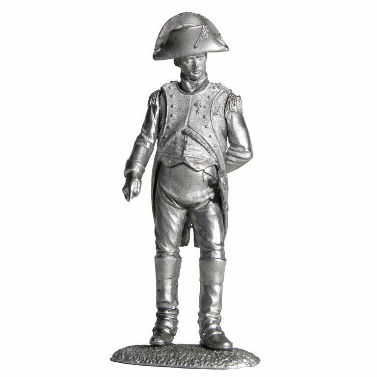 Оловянная фигурка Наполеон Бонапарт 90 мм масштаб (10-11 см высота) Коллекционный солдатик из олова Французский Император