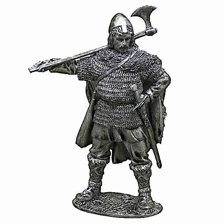 Оловянный солдатик Викинг Снор 54 мм масштаб (6-7 см высота) Коллекционная фигурка из олова металла