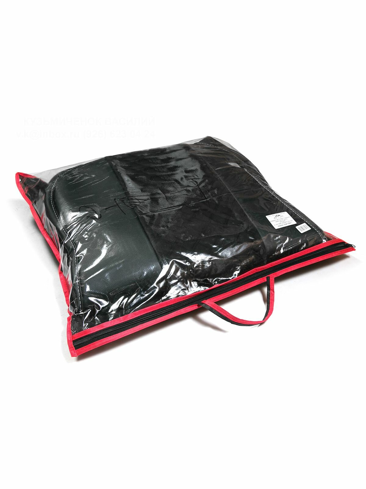 Чехлы на сиденья автомобиля KамаZ (5490) с 2020 г. (Экокожа / алькантара) Сделано в России. Черные, с красной строчкой (27278)