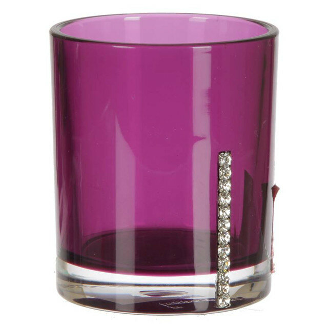 Стакан Roma полимер фиолетовый со стразами