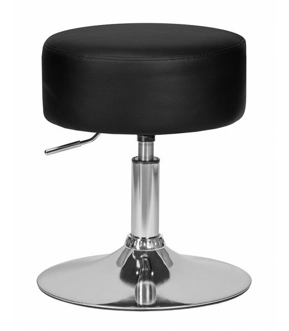 Пуф DOBRIN DANNY LM-2050 хром, черный PU