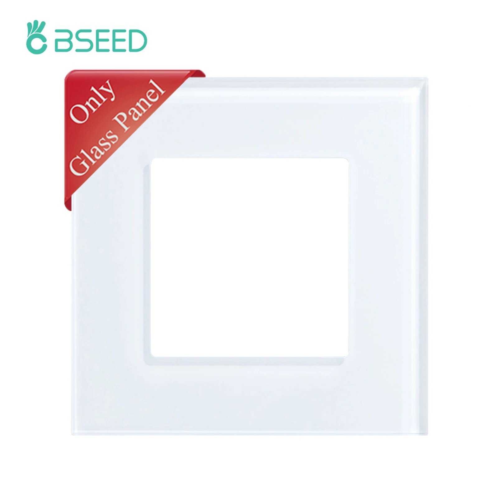 Стеклянная рамка для розетки Bseed White 1 Frame
