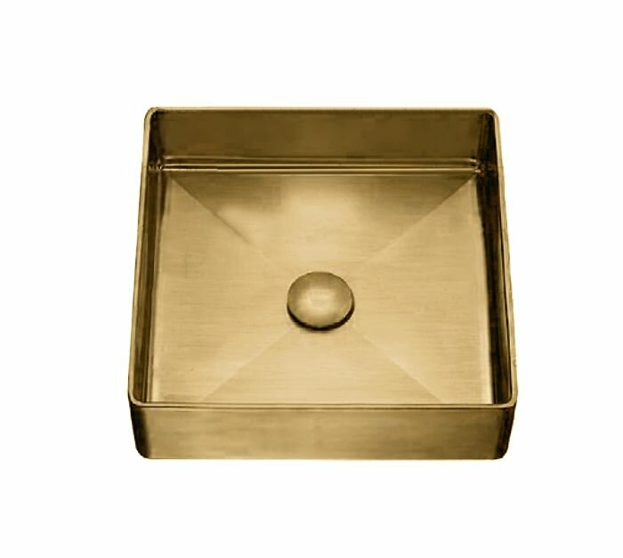 Раковина накладная Gappo GX201-3 сатин золотой