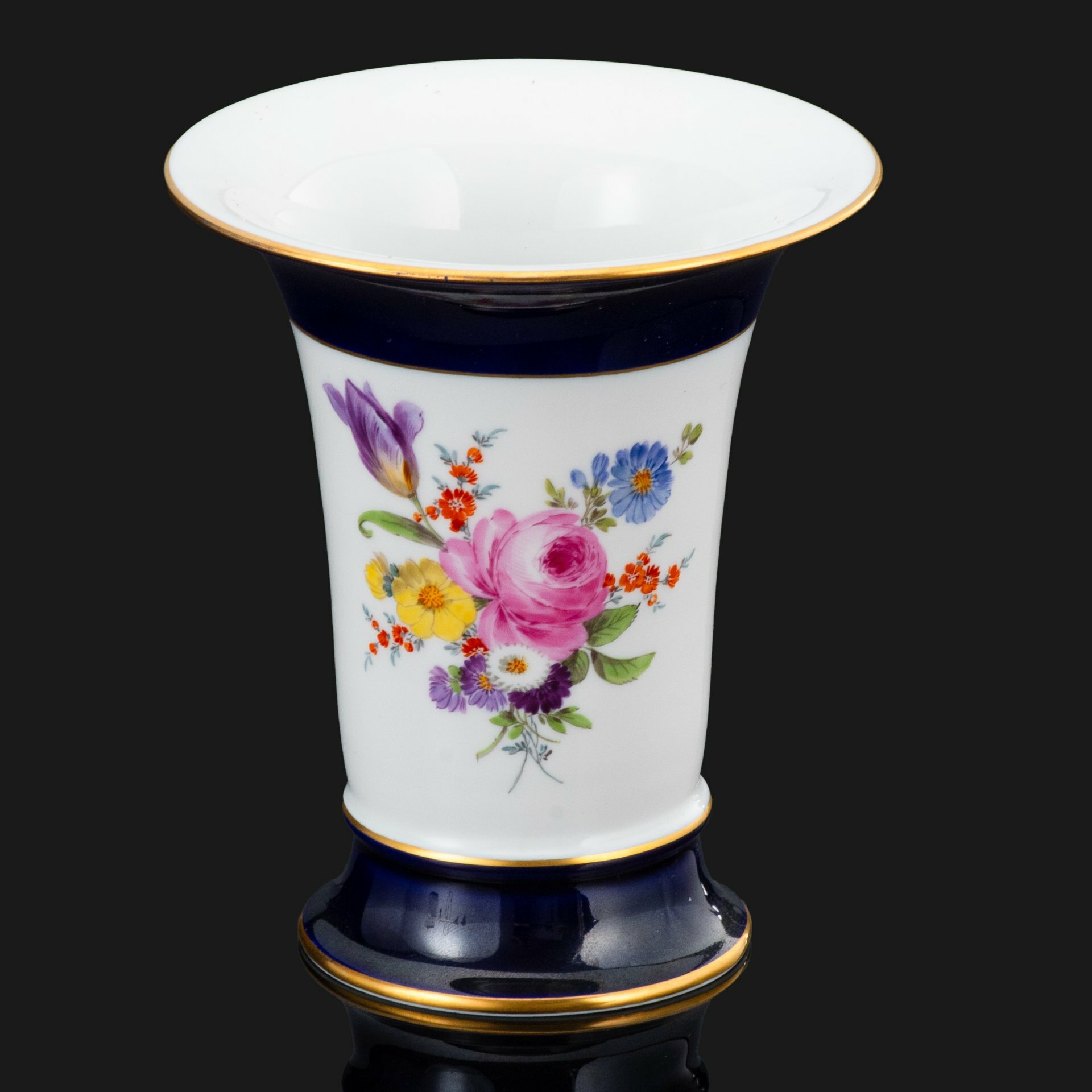 Ваза "Мейсенский букет", Meissen (Мейсенский фарфор), фарфор, крытье, роспись