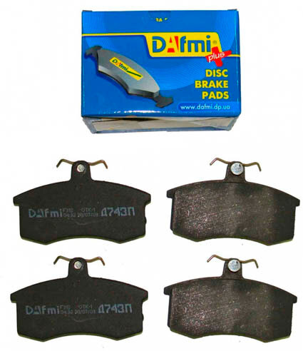 Колодки тормозные дисковые В 2108, 2110 DAFMI SM D743SM/Д743СМ